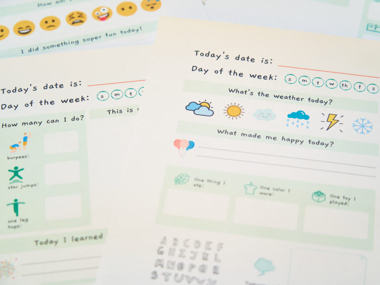 Kid Journal Pages - Free Printables | Home Time Activities