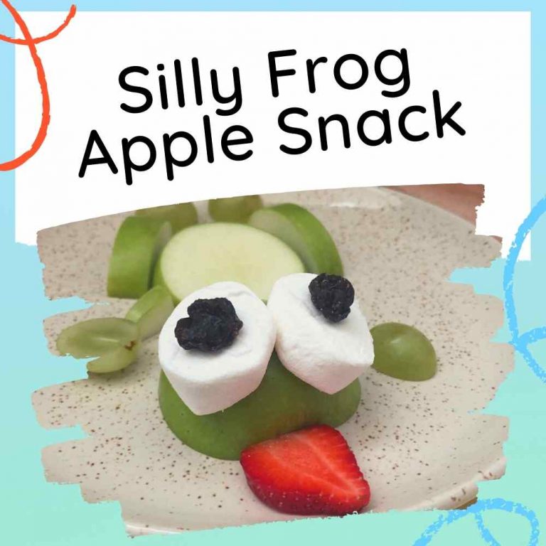 Silly Frog Shaped Apple Snack - Home Time Activities