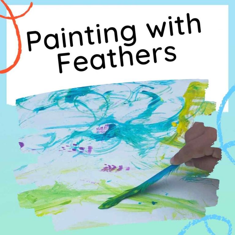Painting with Feathers - Art for Kids - Home Time Activities