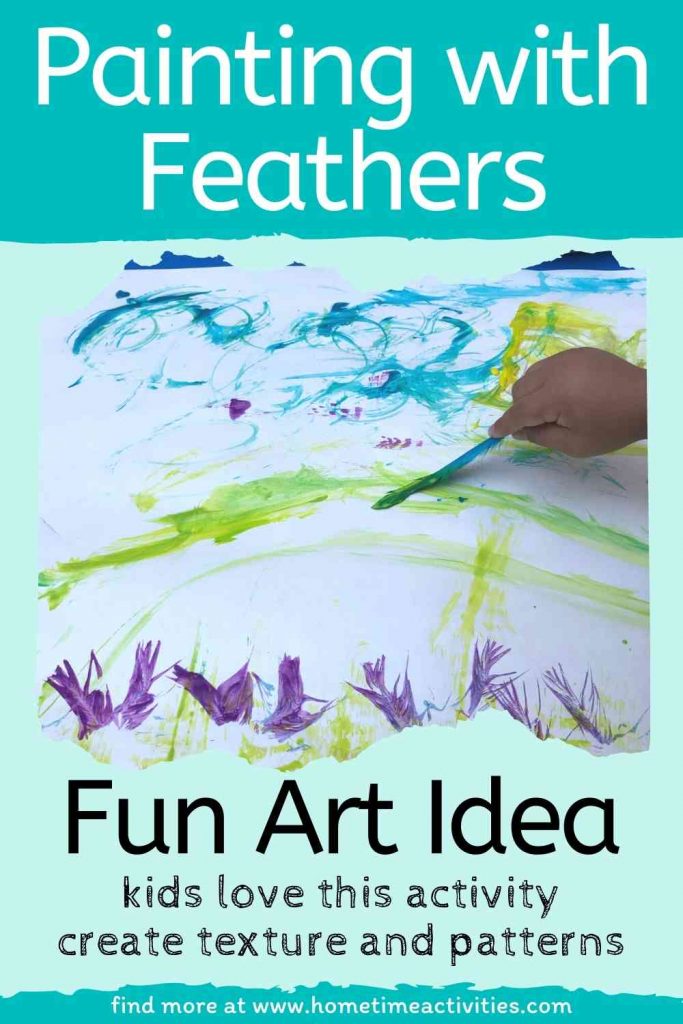 Painting with Feathers - Art for Kids - Home Time Activities