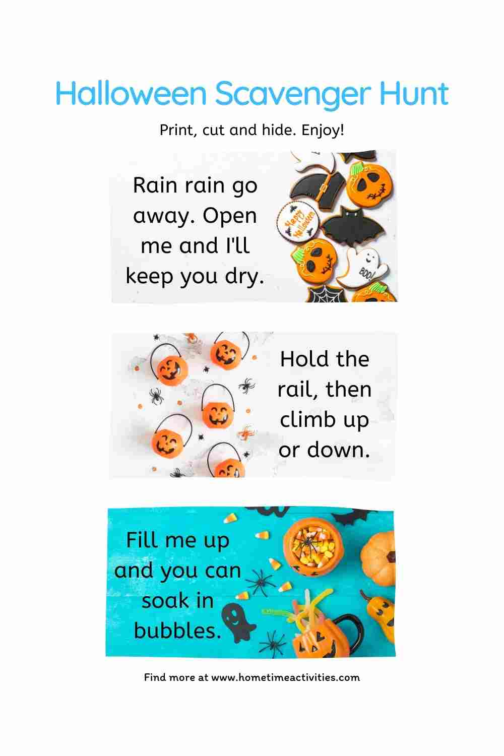 Halloween Scavenger Hunt for Kids - Free Printable Clues