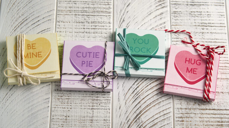 Sticky Notes Valentines for Kids - Eco-Friendly - Free Printable