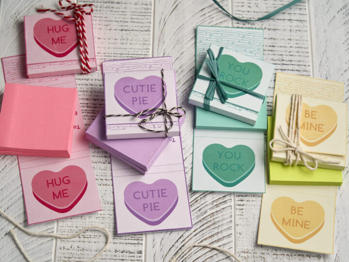 Sticky Notes Valentines for Kids - Eco-Friendly - Free Printable