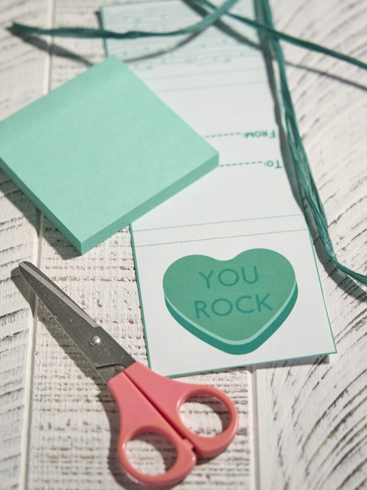 Sticky Notes Valentines for Kids - Eco-Friendly - Free Printable