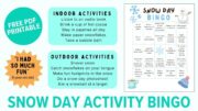 Snow Day Bingo Activity - Free Printable | Home Time Activities