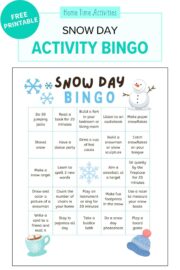 Snow Day Bingo Activity - Free Printable | Home Time Activities