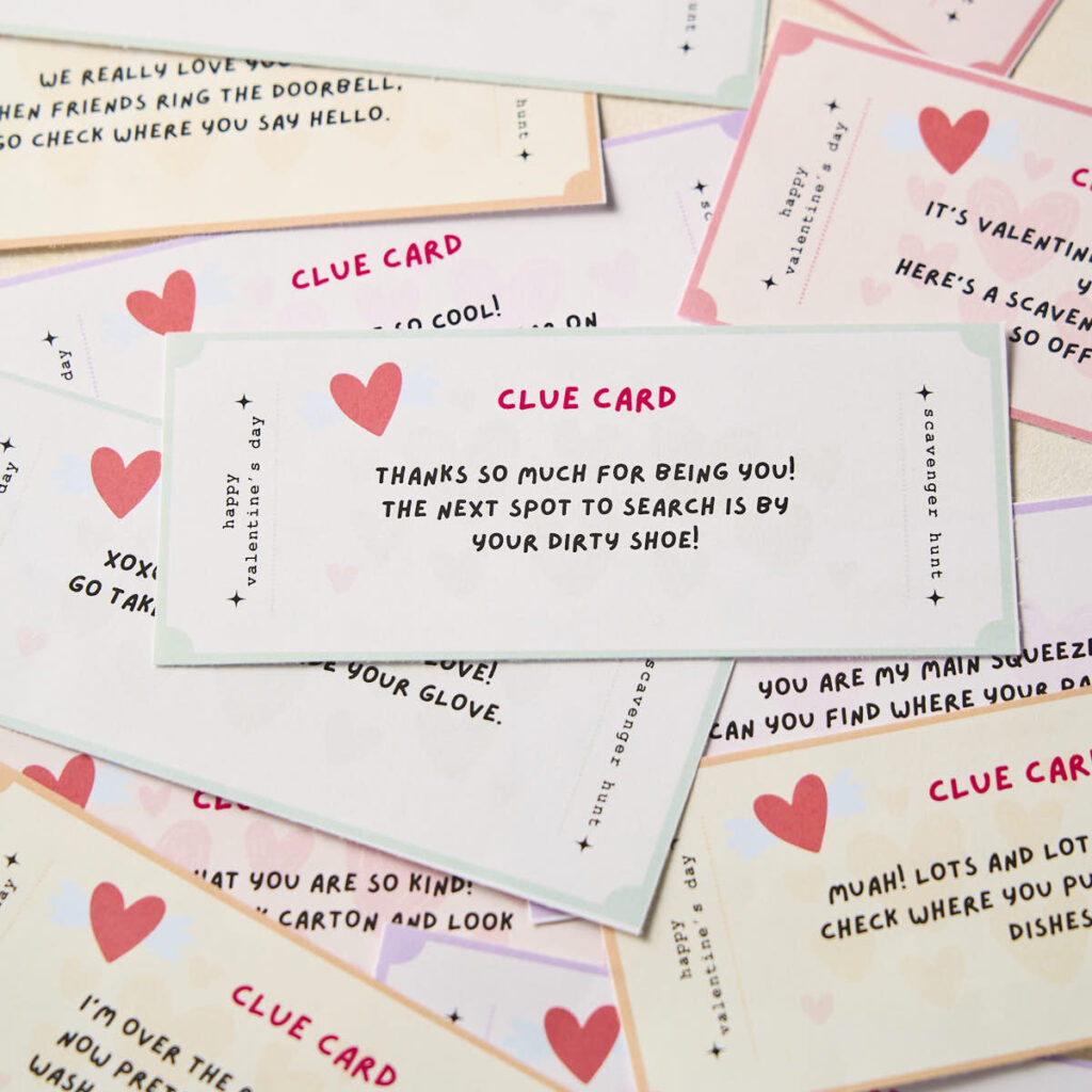 Valentines Scavenger Hunt for Kids| Home Time Activities