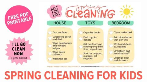 Make Spring Cleaning with Kids Fun - Printable Chore Chart