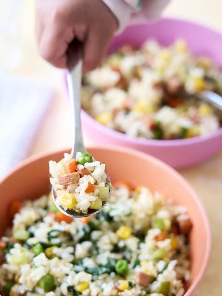 Leftover Hot Dog Fried Rice Recipe - Kids Gobble It Up