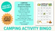24 Camping Activities for Kids (Printable Activity Bingo)
