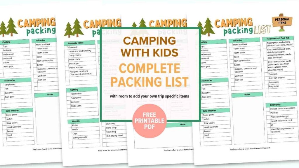 Family Camping with Kids - Packing Checklist, Tips, Hacks