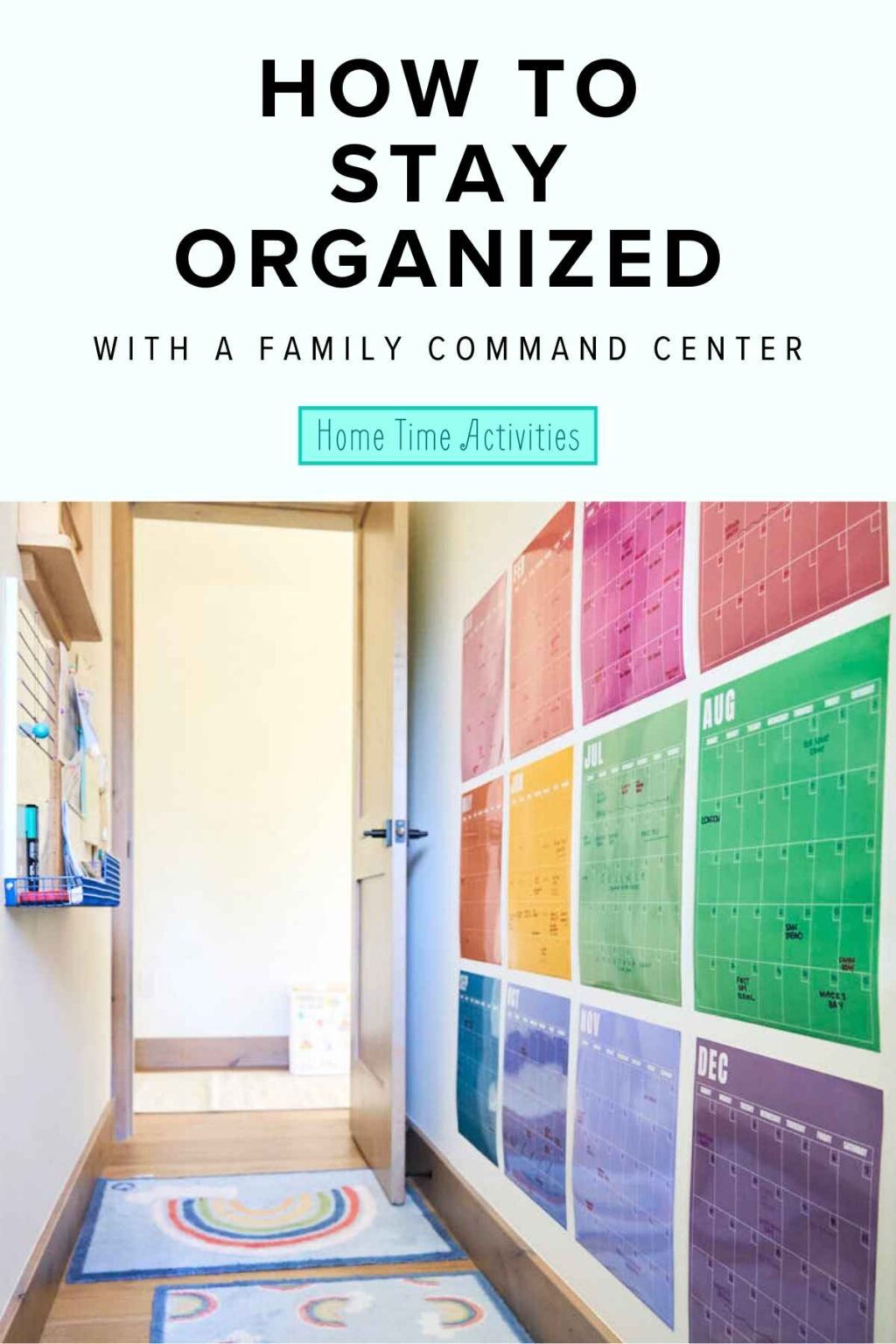 Our Family Command Center with Wall Calendar - Stay Organized