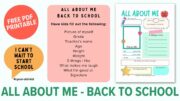 All About Me - Special Back to School Printable