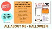 Halloween All About Me - Free Printable PDF