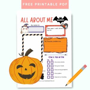 Halloween All About Me - Free Printable PDF