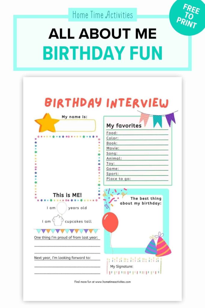 Birthday Interview Questions - Free Printable PDF