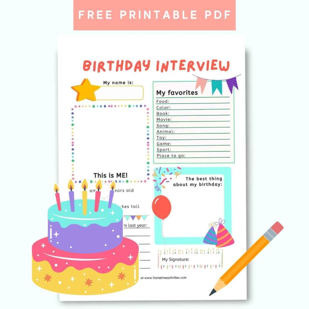 Birthday Interview Questions - Free Printable PDF