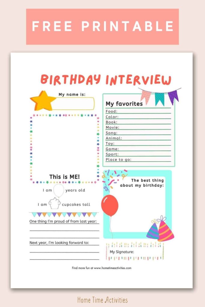 Birthday Interview Questions - Free Printable PDF
