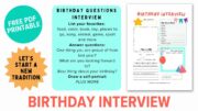 Birthday Interview Questions - Free Printable PDF