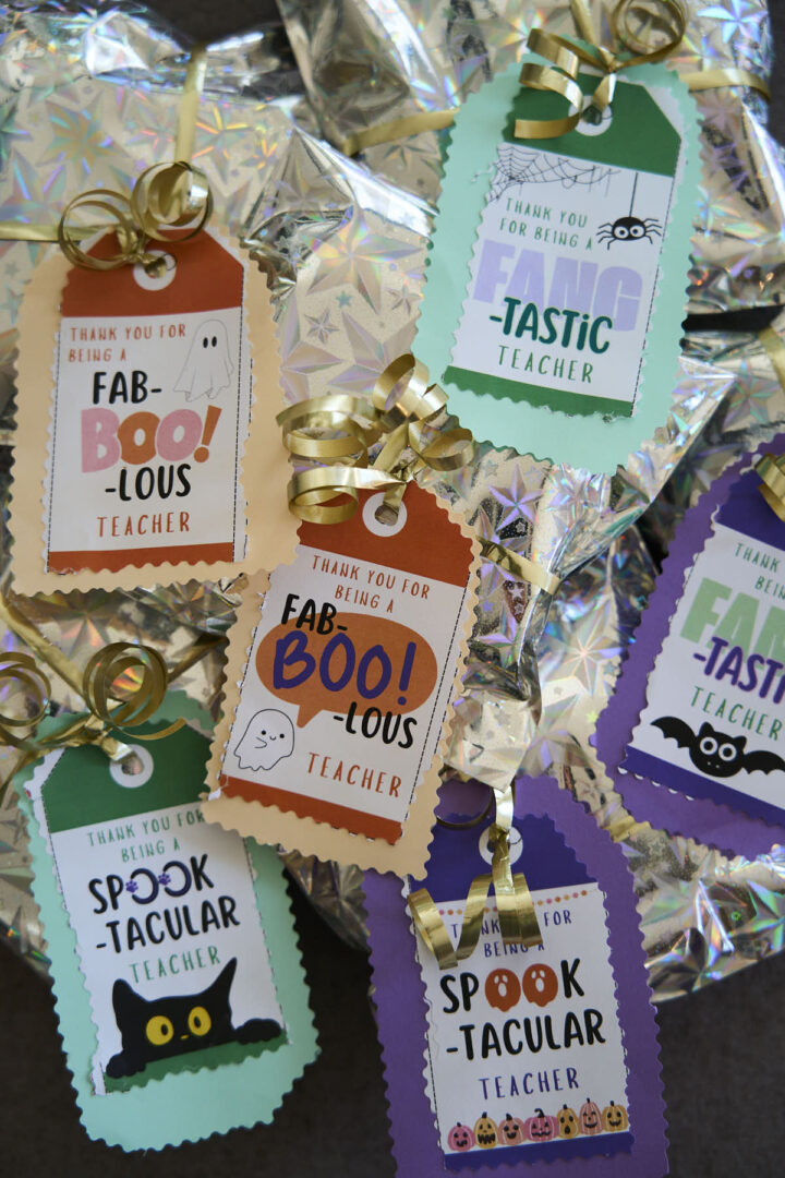 Halloween Teacher Gift Tags - Free Printable