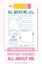 Winter All About Me - Free Printable Worksheet