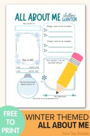Winter All About Me - Free Printable Worksheet