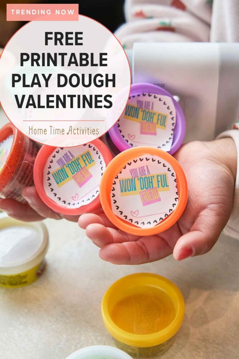 Play-Doh Valentines - Free Printable