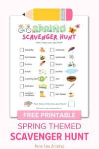 Spring Scavenger Hunt - Free Printable PDF