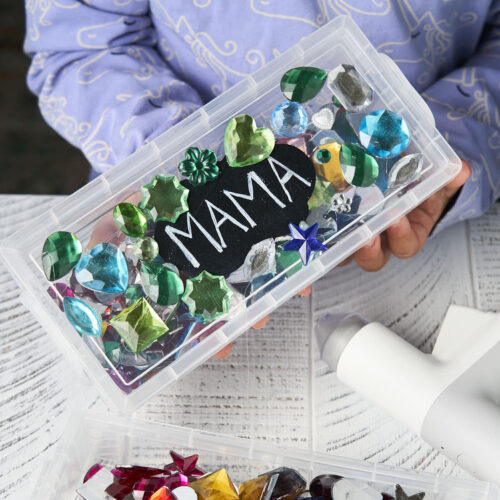 Pencil Box Craft with Gemstones